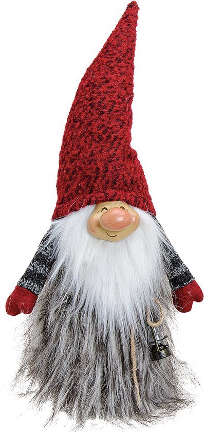 Viv! Christmas Kerstbeeld - Gnoom met Rode Puntmuts - rood wit grijs ...