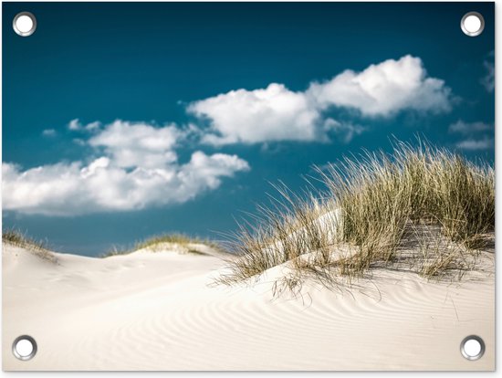 Tuin decoratie Strand - Duinen - Gras - 40x30 cm - Tuindoek - Buitenposter | bol