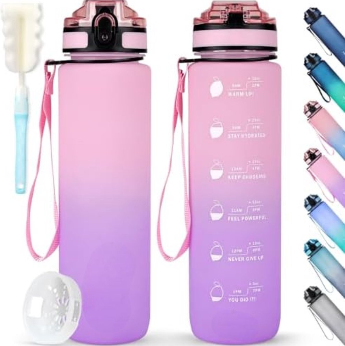 Gourde 1 Litre - Gourde 1 Litre - Gourde 1000ml - Gourde 1 Litre - Rose ...