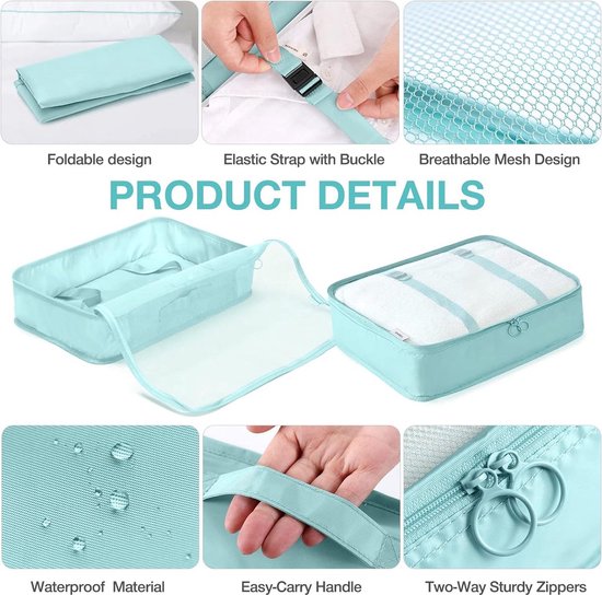 Packing Cubes - Backpack - Koffer Organizer Set - Reiszakken Kleding ...