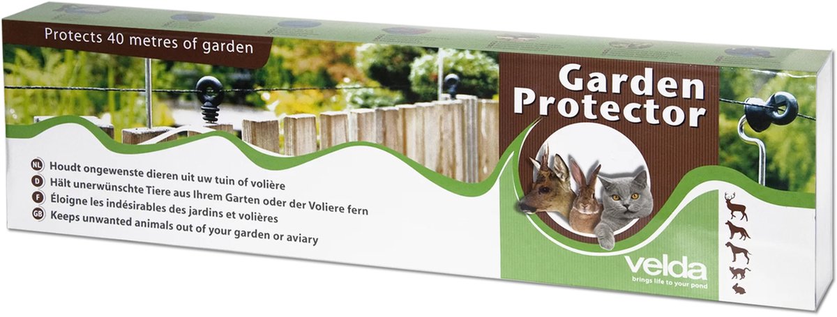 Garden Protector - Velda - Schrikdraad 40 meter wering honden, katten ...