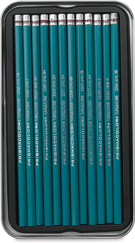 Prismacolor Premier Turquoise Medium 12 Graphite Pencil Set | bol
