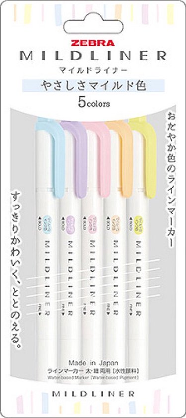 Zebra Mildliners set van 5 - Natural Colors YC + Limited Edition ...
