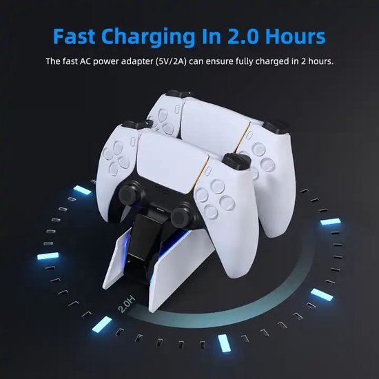 Duo Oplaadstation Voor PS5 Controllers - Oplader Dual Shock 5 ...