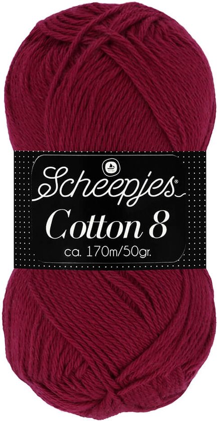 Scheepjes Cotton 8 50g - 717 Rood | bol