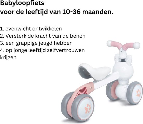 Loopfiets 1 , 2 en 3 Jaar - Balance Bike voor Meisjes en Jongens ...