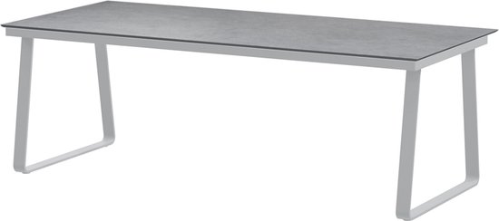 4SO - Konos Tafelframe Frost Grey met HPL Light Grey tafelblad 220... | bol