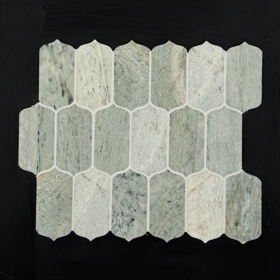 Natuursteen steenstrip mozaïektegel - Green marble leaves-Leno-Deco | bol
