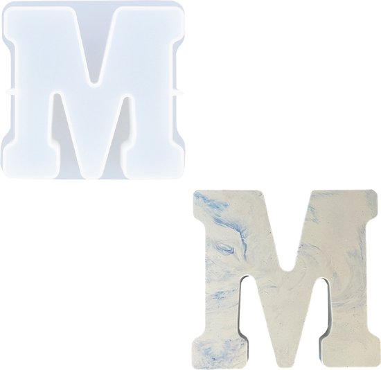 Silicone mold 16,5cm x 15,5cm x 3,5cm - Letter M | bol