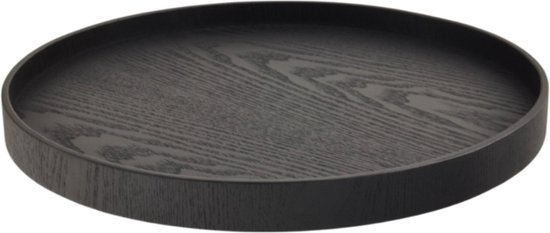 XLBoom Serve Round D40 BLACK – Houten serveerplateau met anti-slip ...