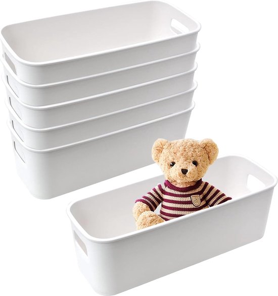 6 stuks opbergdozen, kunststof, kunststof opbergmanden, opbergdoos ...