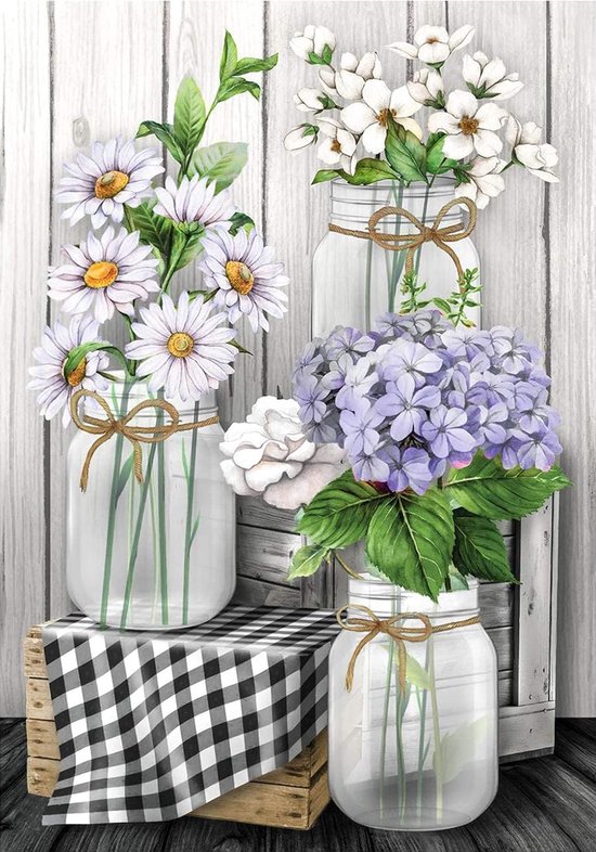 Bloemen Diamond Painting Kit Diamond Art Kits voor Volwassenen DIY 5D ...
