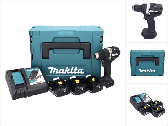 MAKITA DDF484TB3J BLACK EDITION 18V PERCEUSE/VISSEUSE CARBONE BRUSHLESS 3X BATTERIE 0 AH | bol