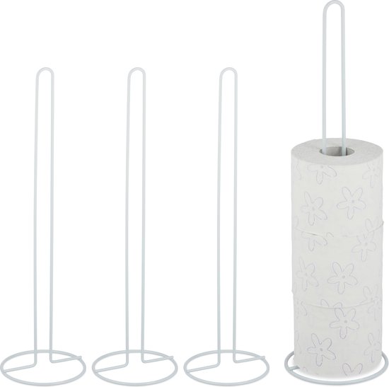 Relaxdays 4x reserverolhouder - wc rolhouder - voor 5 rollen ...
