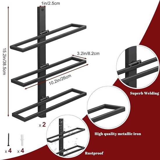 wijnflessen, vrijstaand, flessenrek ‎10 x 25 x 28 cm; | bol