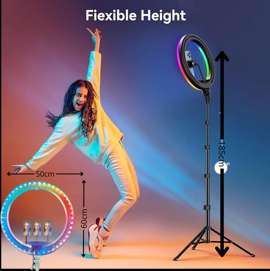 TikTok Lamp- Tik Tok Lamp Met Statief- TikTok Light-TikTok RGB LED ...