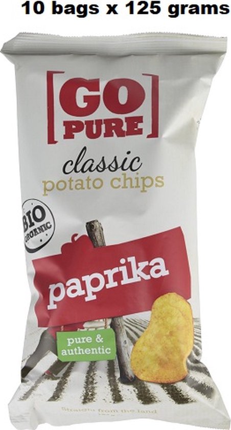 Go Pure Chips paprika 125 gram | bol