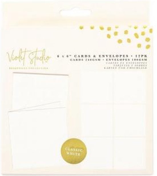 Violet Studio - Essential Collection - Witte Blanco Kaarten/Enveloppen ...