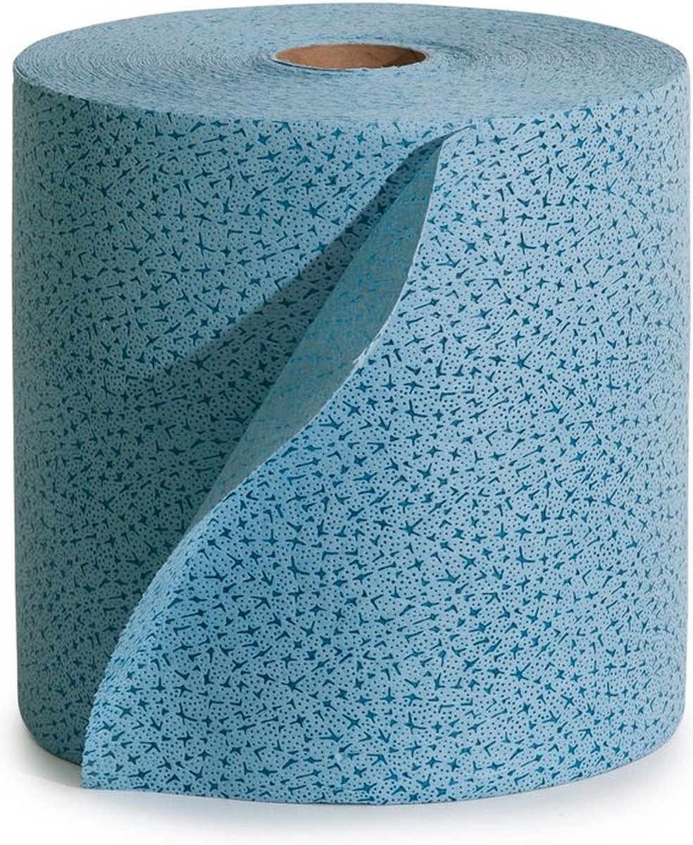 Polytex ontvettingsdoek blauw 1 rol x 500 vel | bol
