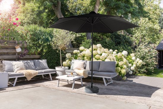 Lifa Garden XL Parasol - Tuinparasol - Polyester - Stokparasol in Zwart ...