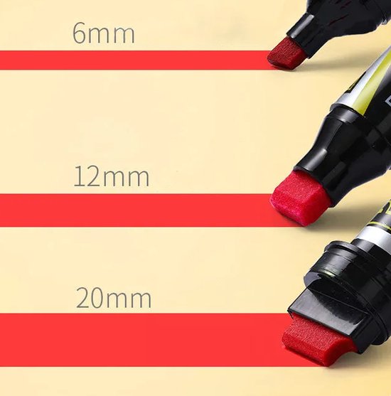 Verfstift 3 stuks - 6 MM - 12 MM - 20 MM - Verf Stift - Markeer ...