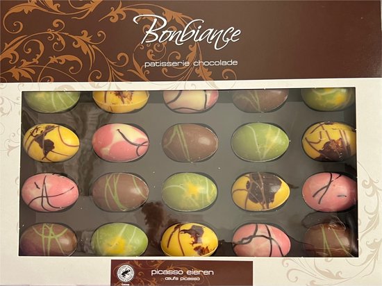 Bonbiance Picasso eieren - 550 gram - Pasen - Paasei - Chocolade eieren ...