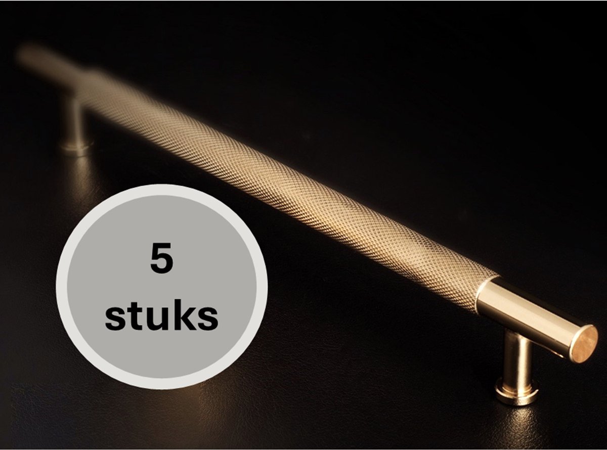 LUXE Handgrepen Goud - Handgreep Goud 128 mm -5 stuks- Handgrepen kast ...