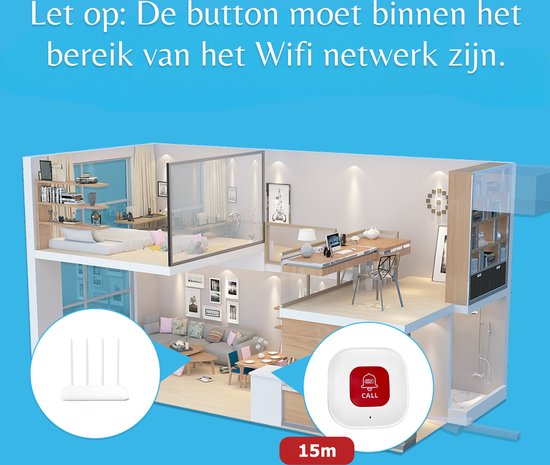 SOS Knop | Alarm knop | Veiligheid voor Ouderen | Senioren | 2,4Ghz ...