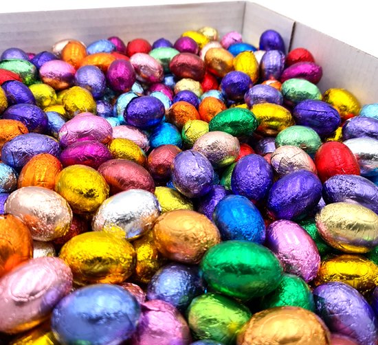 3KG Paaseitjes | Paas Chocolade | Originele Bakkers Staniol Eitjes ...