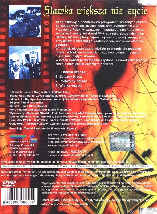 Stawka wieksza niz zycie [DVD] (Dvd), Stanislaw Mikulski | Dvd's | bol