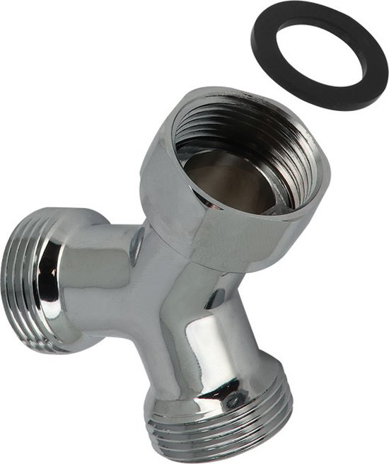 Bonfix Draadfitting Y-stuk 3/4 - buitendraad x swifel-moer x buitendraad - chroom | bol