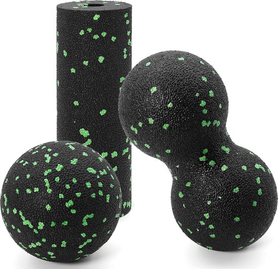 Fasciabal en fasciarollenset, kleine fasciaroller, nek, fasciabal, rug ...