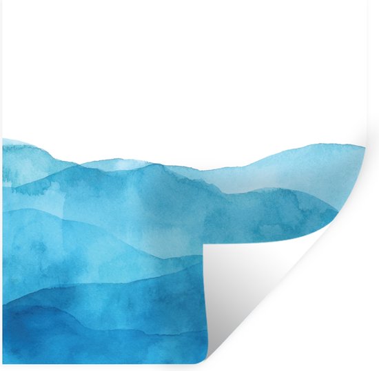 Muurstickers - Sticker Folie - Zee - Golven - Waterverf - 100x100 cm ...