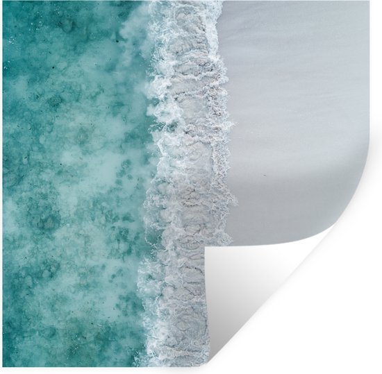 Muurstickers - Sticker Folie - Strand - Zee - Golven - 80x80 cm ...