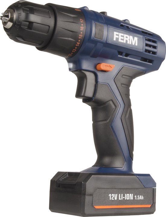 FERM CDM1119 Accuboormachine - 12V Li-Ion - 2 accu's - Schroeftol ...