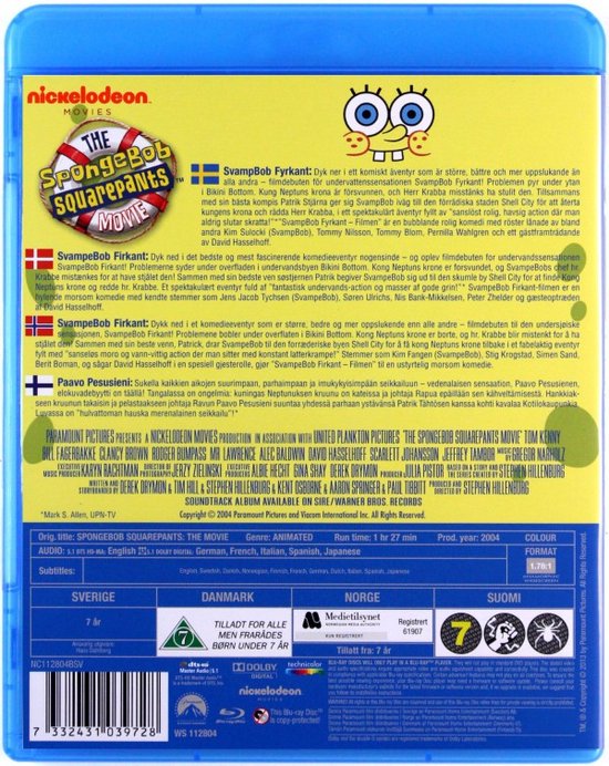 SpongeBob SquarePants Movie, The (Blu-Ray) (Blu-ray), Carolyn Lawrence ...