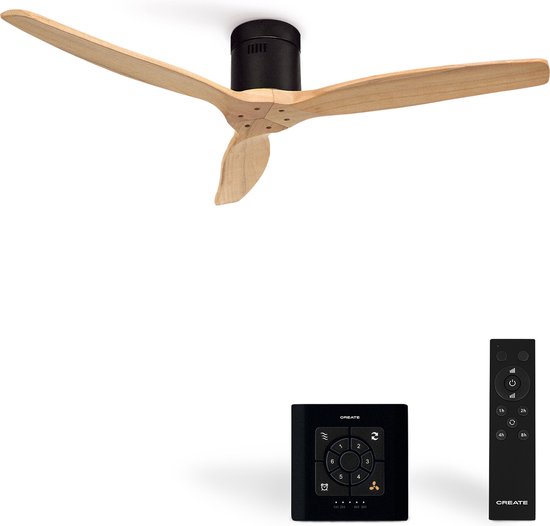 CREATE - Plafondventilator 40W silent Ø132 cm - Controller voor ...
