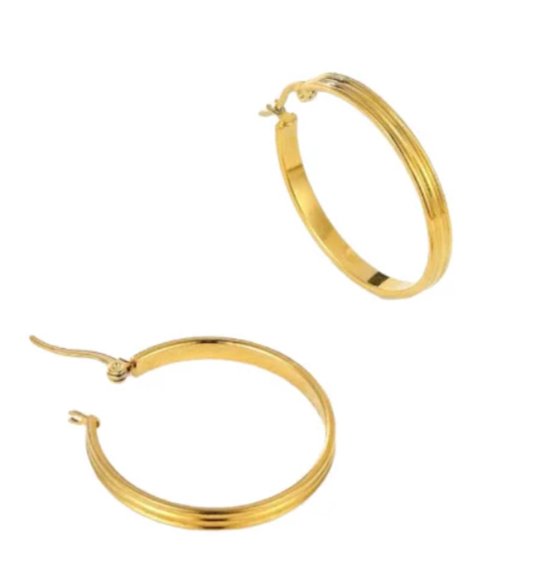 Oorringen - 30 mm - 3 cm - hoops - makkelijk aan en uit doen ...