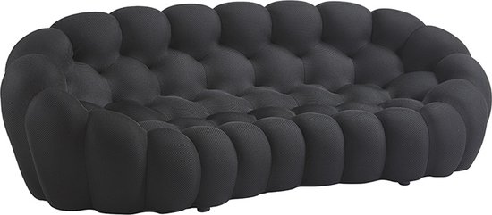 OHNO - Victoria - Bubbel 3-Zits Bank - Zwart - Super Zachte Stof ...