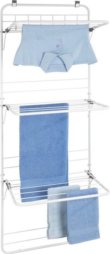 Wenko droogrek - Voor deur of muur - 8 meter droogoppervlak - 142 cm | bol