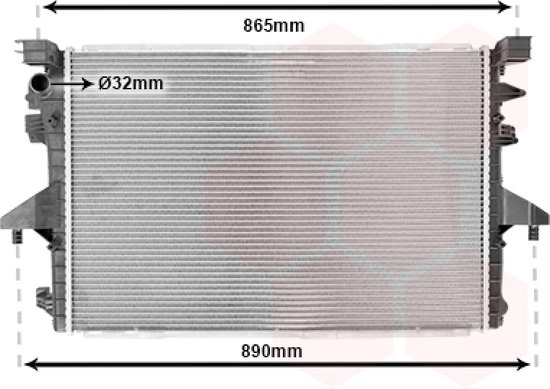 RADIATOR VOOR VW TRANSPORTER T5 2004-2009 7E0121253A | bol