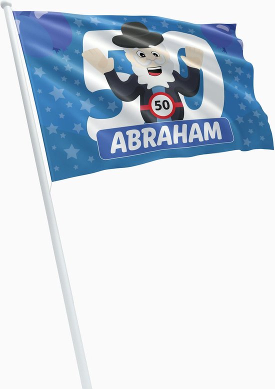 VlagDirect - Abraham vlag - Abraham 50 jaar vlag - 90 x 150 cm. | bol