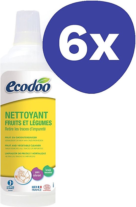 Ecodoo Fruit- en Groentereiniger (6x 750ml) | bol