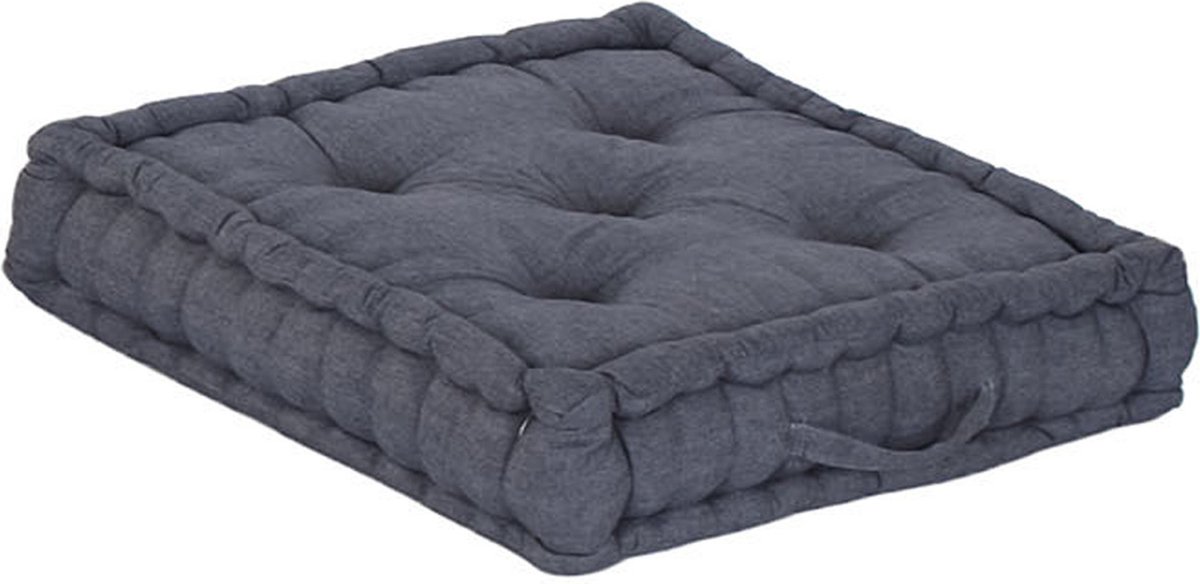 Items Vloerkussen Kenya - Navy blauw - katoen - 60 x 60 x 13 cm - Extra ...