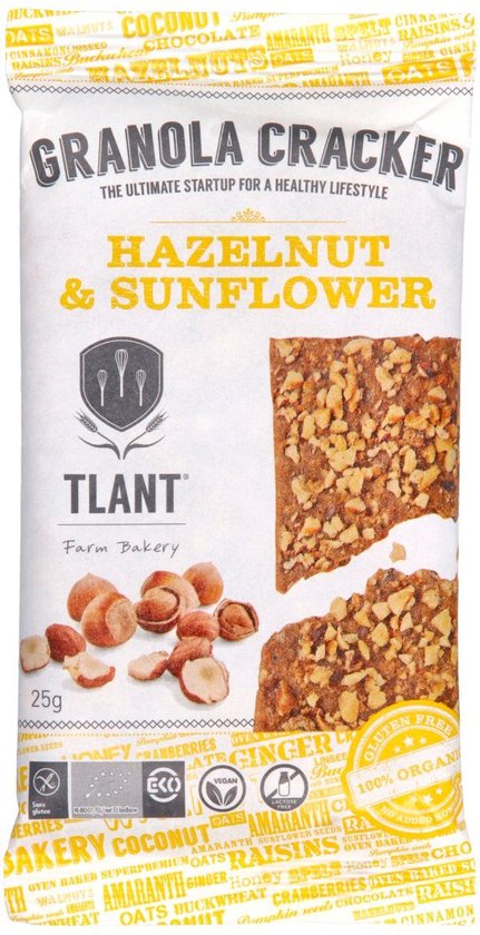 Tlant Granola cracker hazelnoot zonnebloempitten glutenvrij-vegan BIO ...