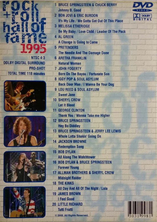 Rock + Roll Hall Of Fame 1995 (DVD) (Dvd), Bob Dylan | Dvd's | bol
