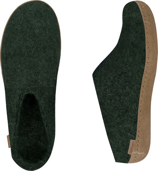 glerups Dames en Heren pantoffels Leren zool | bol