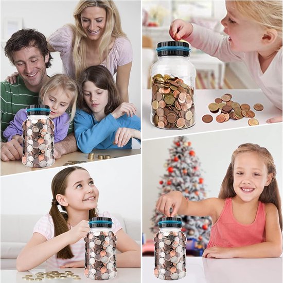 Digitale Spaarpot - Met muntenteller - Elektrische spaarpot - Transparant - Spaarpot... | bol