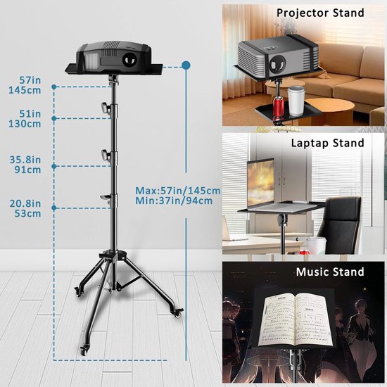 Sh 145Cm Projector Statief Laptop Statief Verstelbare Hoogte 23 ...