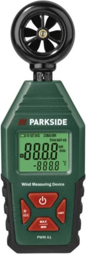 Parkside Windmeter - Voor digitaal meten van Windsnelheid en ...